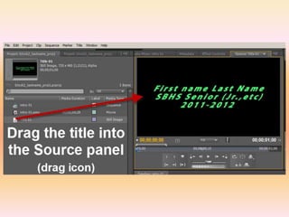 Tda importing and editing in premiere | PPT