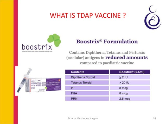ppt on Tdap vaccination by Dr. Alka Mukherjee - Mukherjee Hospital | PPTX