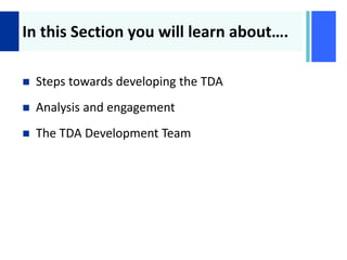 TDA/SAP Methodology Training Course Module 2 Section 1 | PPTX ...