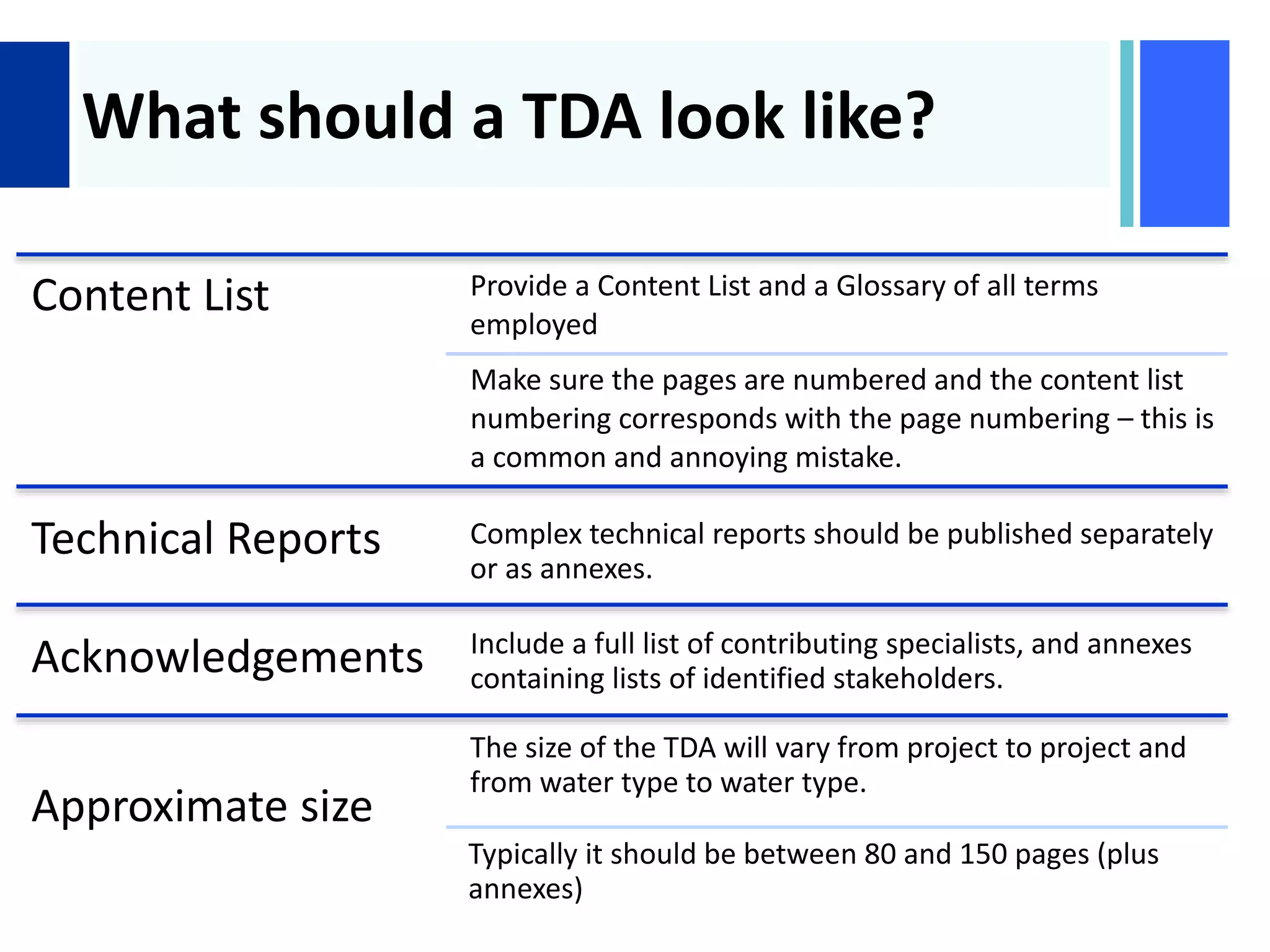 TDA/SAP Methodology Training Course Module 2 Section 9 | PPTX