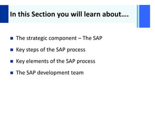 TDA/SAP Methodology Training Course Module 3 Section 1 | PPT