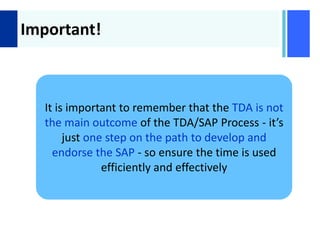 TDA/SAP Methodology Training Course Module 4 Section 1 | PPT