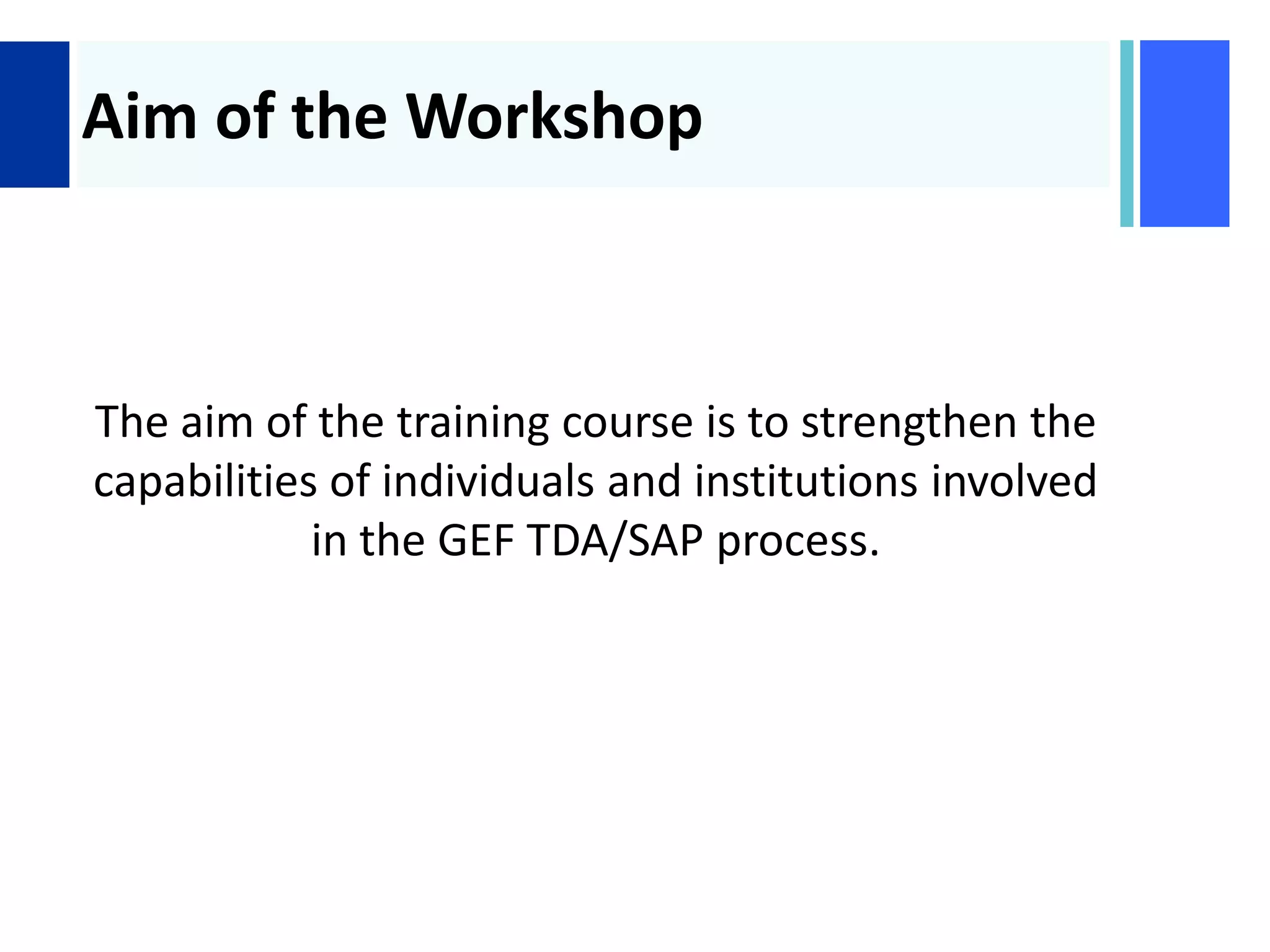 TDA/SAP Methodology Training Course Presentation Introduction | PPT