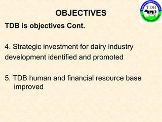 Tanzania Dairy Board on the USAID IMT Scaling up Project in Tanzania | PPT
