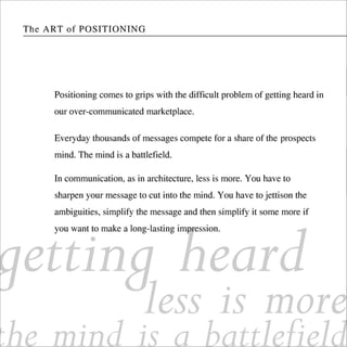 The Art of Positioning eBook | PDF