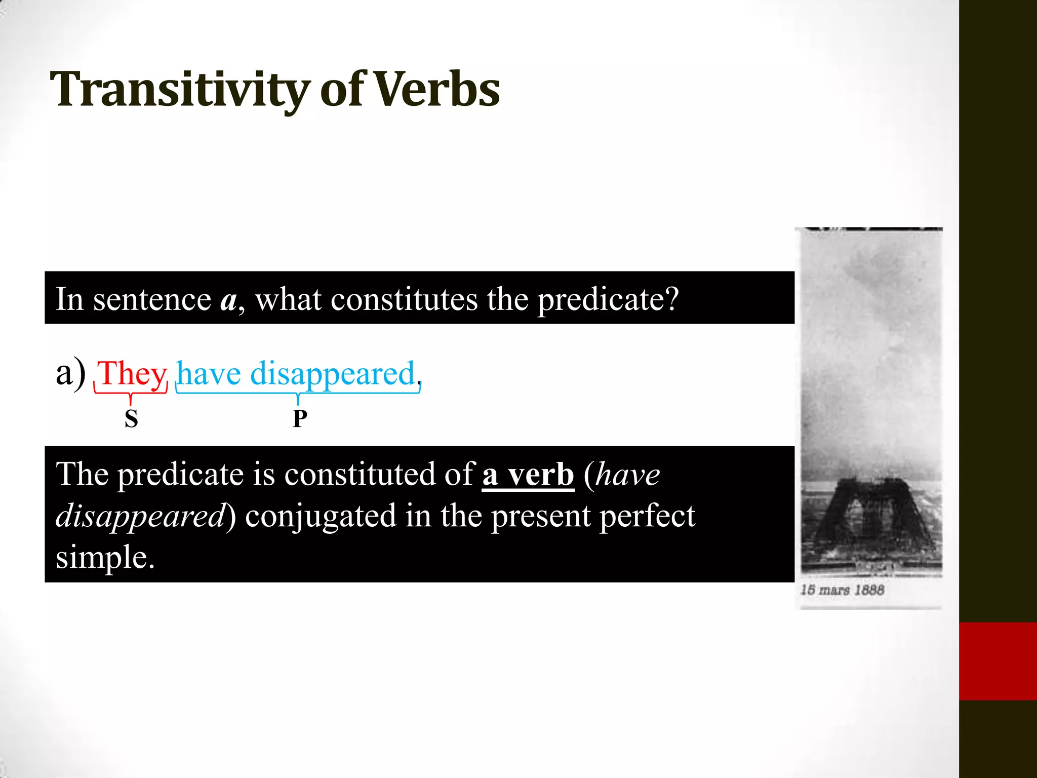 TDC 1 - Transitivity of Verbs | PPT