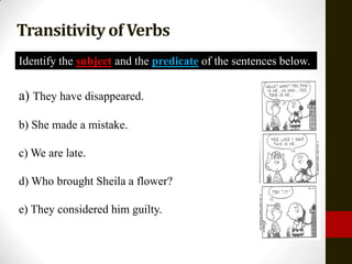 Tdc1 transitivity of verbs | PPTX