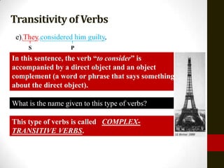 Tdc1 transitivity of verbs | PPTX