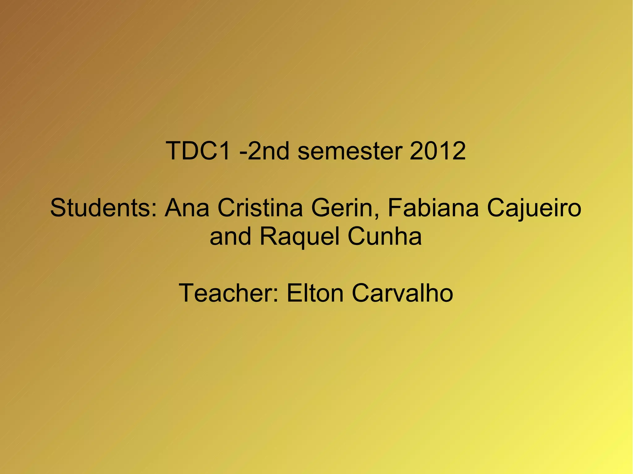 Tdc1 article presentation | PPT