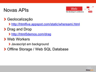 HTML5 & CSS3 - A Evolução da Web | PPTX | Web Design and HTML | Internet