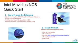 TDC2018FLN | Trilha Machine Learning - Intel movidius: Neural Compute Stick | PPTX
