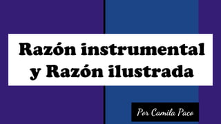 Tdc razon instrumental y razon ilustrada | PDF