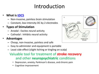 tDCS in stroke rehabilitation | PPTX