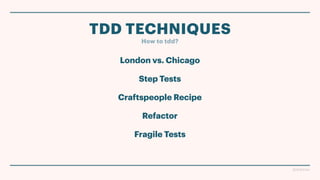 TDD CrashCourse Part3: TDD Techniques | PPT