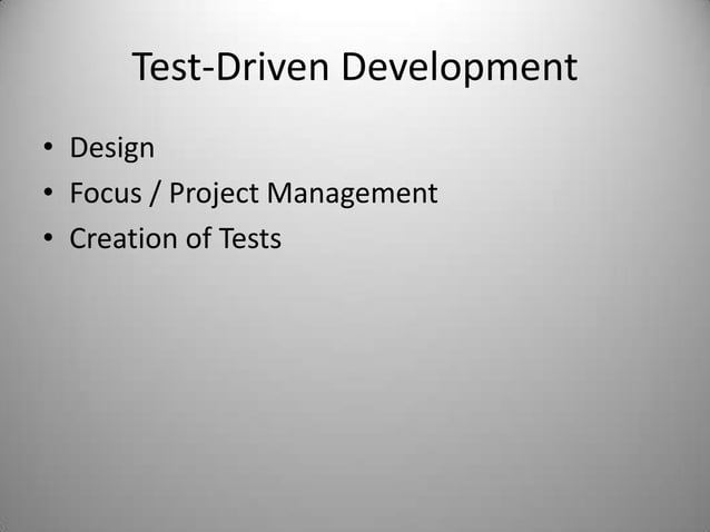 Test-Driven Development | PPT Test-Driven Development | PPT
