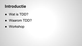 Test Driven Development Workshop | PPT