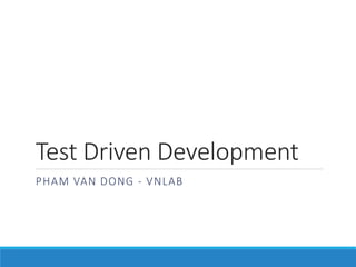 TDD (Test Driven Development) | PPT