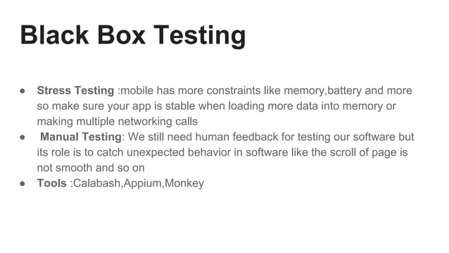 Android Test Driven Development And Android Unit Testing Ppt 