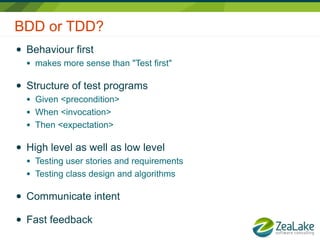 Test and Behaviour Driven Development (TDD/BDD) | PDF