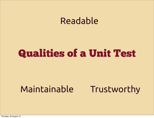 Unit Testing and Test Driven Development in Unity3D | PPT
