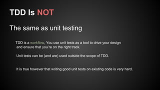 TDD - survival guide | PPT