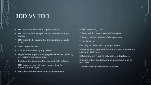 Tdd and bdd | PPTX