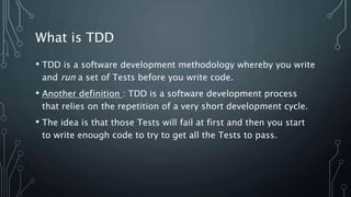 Tdd and bdd | PPTX