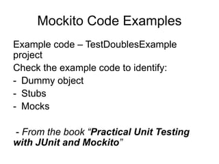 TDD and mock objects | PPTX