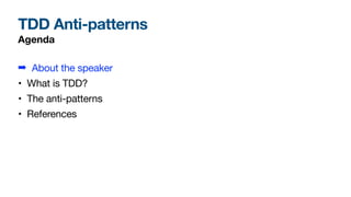 TDD Anti-patterns (2022 edition) | PDF