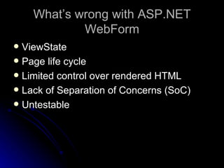 TDD with ASP.NET MVC 1.0 | PPT
