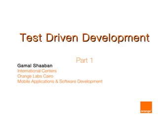 Test Driven Development Part 1 | PPT