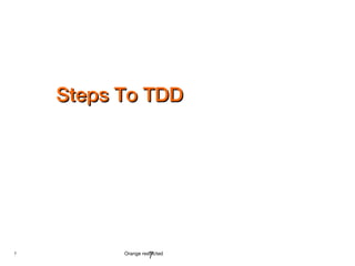 Test Driven Development Part 1 | PPT