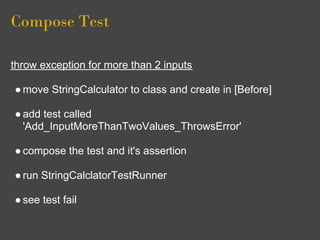 Code Kata: String Calculator in Flex | PDF