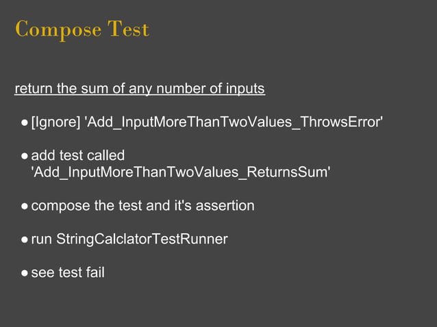 Code Kata String Calculator In Flex Ppt