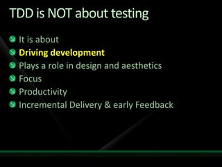 Roy Osherove TDD From Scratch | PPT