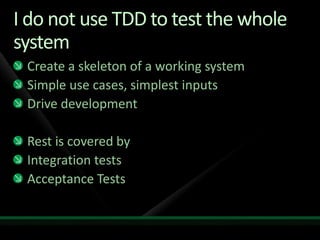 Roy Osherove TDD From Scratch | PPTX