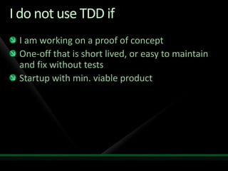 Roy Osherove TDD From Scratch | PPTX