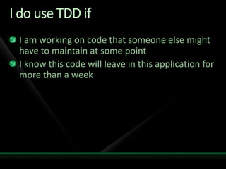 Roy Osherove TDD From Scratch | PPTX