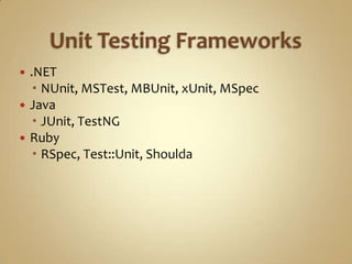 Test-Driven Development In Action | PPT