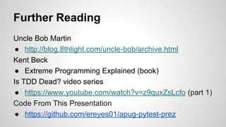 TDD in Python With Pytest | PPT