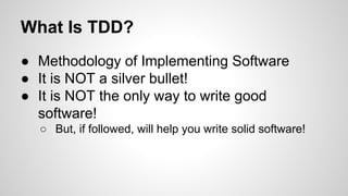 TDD in Python With Pytest | PPT