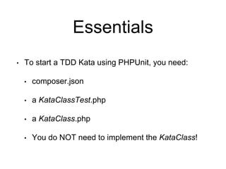 Intro to TDD Using PHPUnit: A FizzBuzz Kata | PPTX