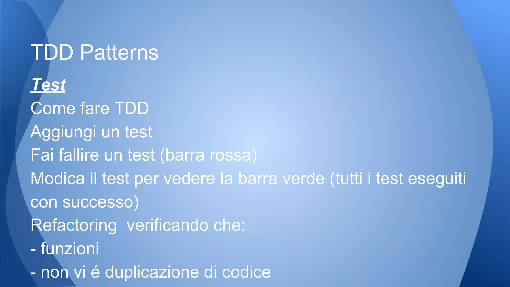 TDD patterns and TDD strategies | PDF