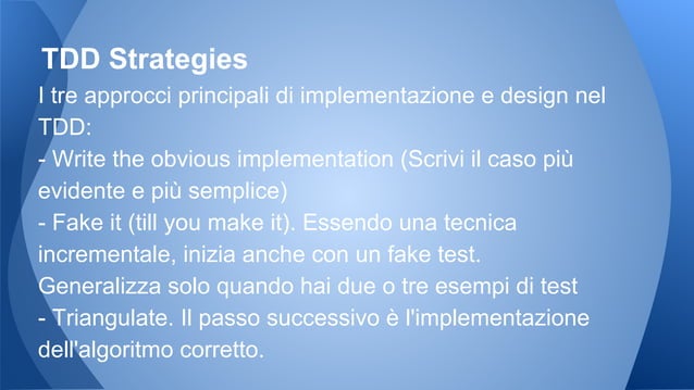 TDD patterns and TDD strategies | PDF