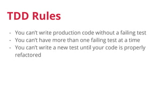 TDD, Refactoring - Workshop | PPT