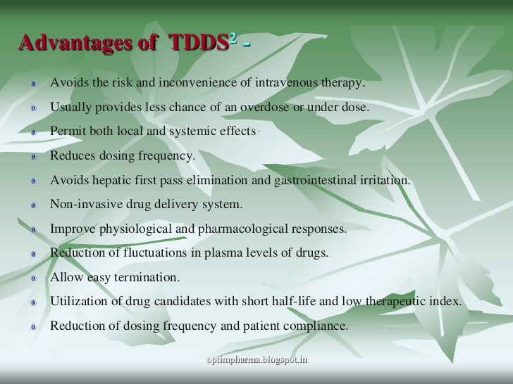 Transdermal Drug Delivery System