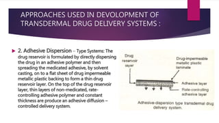 Approches use in devolopment of TDDS | PPTX | Skin Care | Beauty