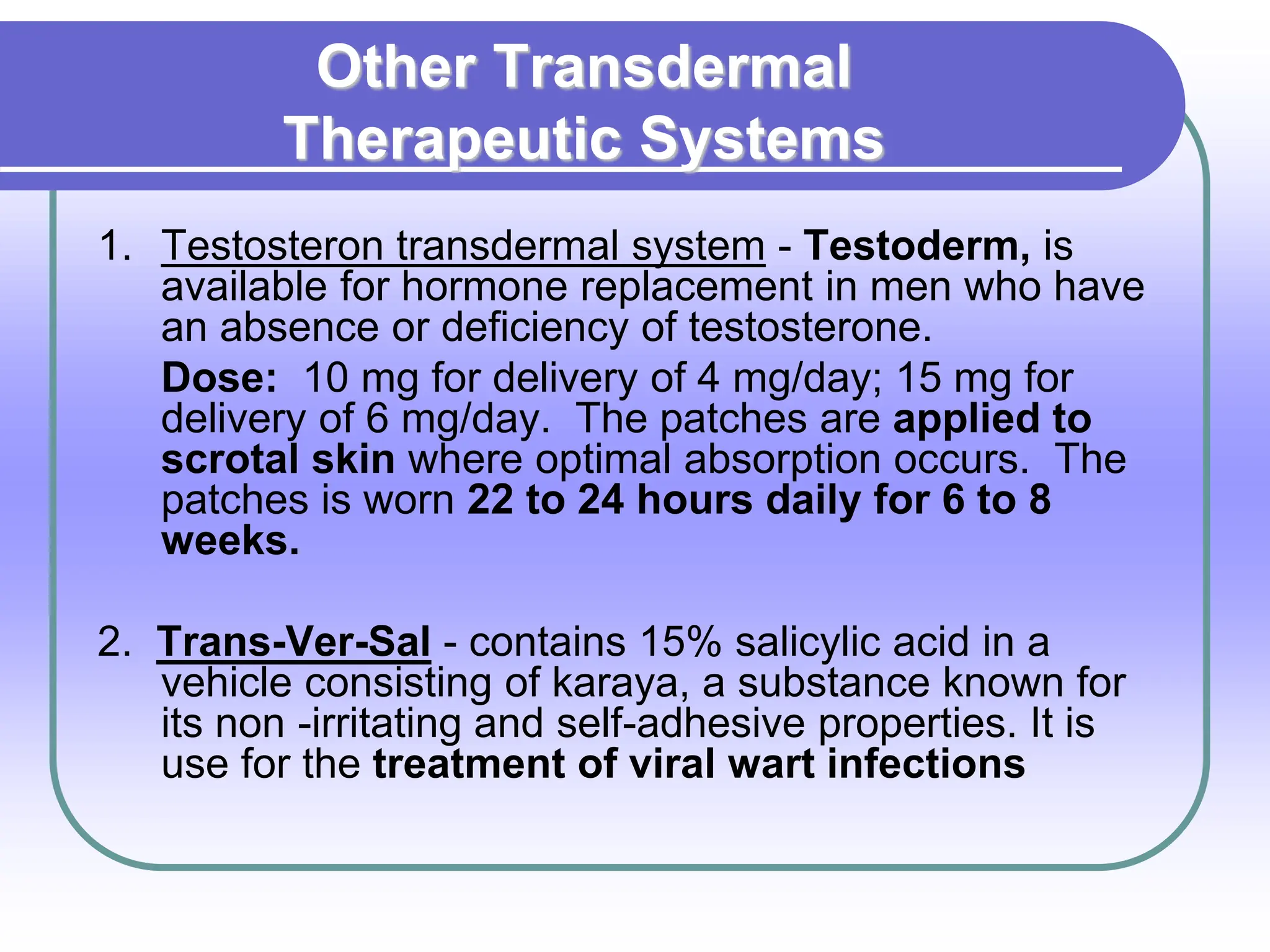 TRANSDERMAL DRUG DELIVERY SYSTEMS advantages, disadvantages | PPT