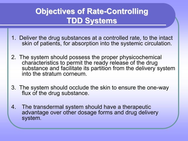 TRANSDERMAL DRUG DELIVERY SYSTEMS advantages, disadvantages | PPT