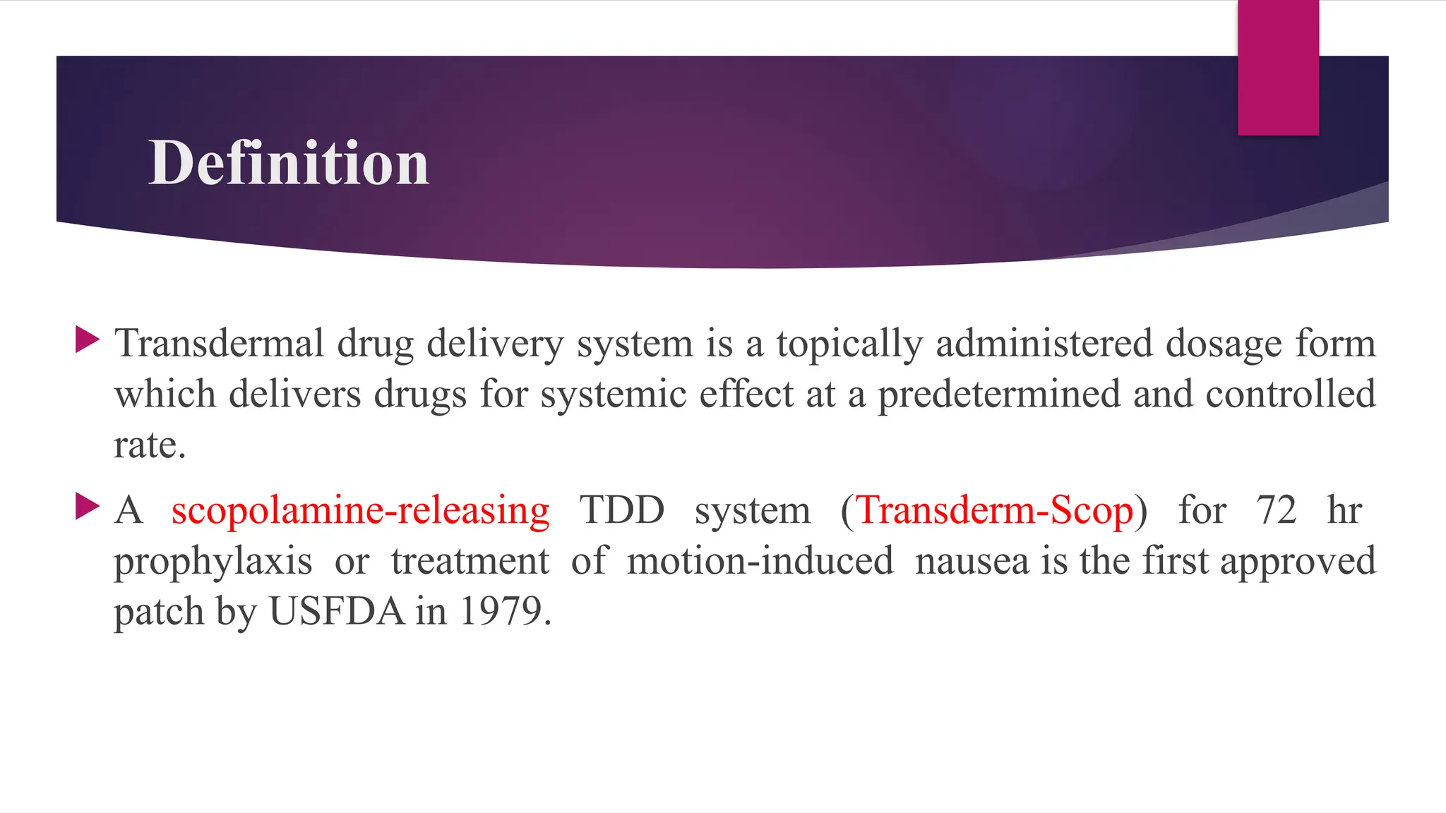 Transdermal Drug Delivery System Introduction.pptx